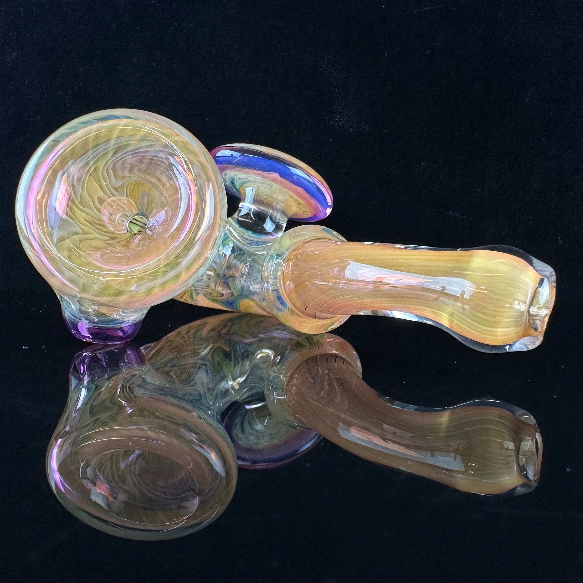 Gold Fumed Sherlock #5 by Avalon Glass – Art Dogs Glass Shop