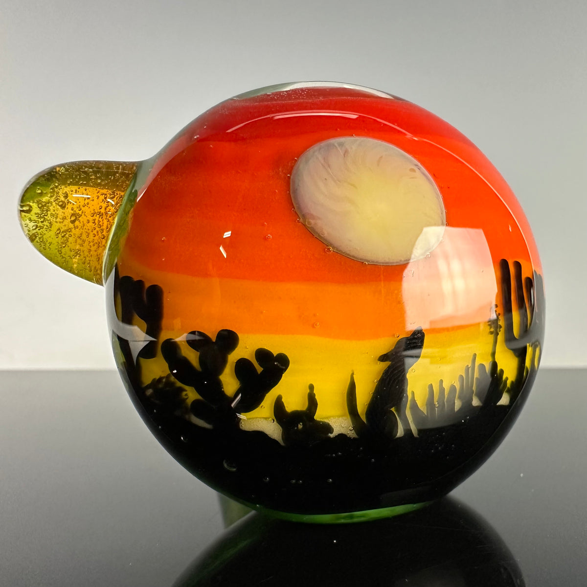 "Desert Sunset" Disc-Flip Spoon by Hillary Cooper – Art Dogs Glass Shop