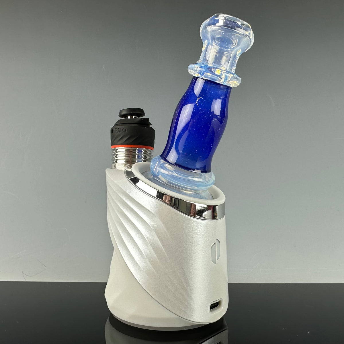 "Ghost Satin & Blue Crushed Opal" Puffco Dry Top by Avalon Glass – Art ...