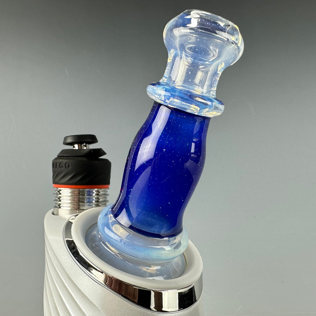 "Ghost Satin & Blue Crushed Opal" Puffco Dry Top by Avalon Glass – Art ...