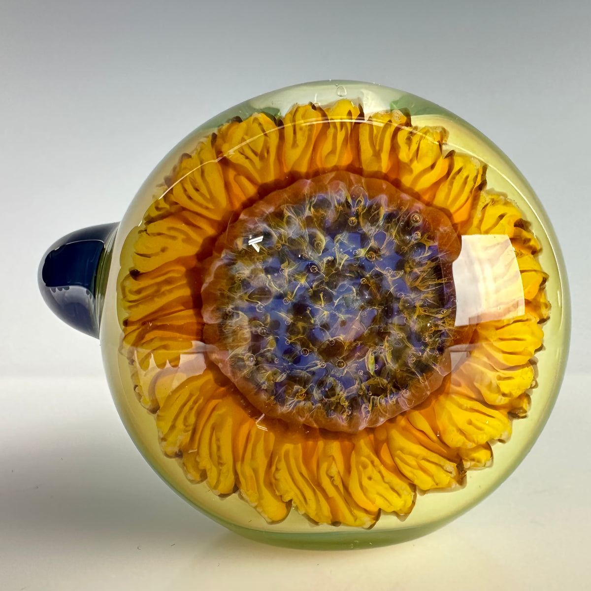 "Sunflower" Disc-Flip Spoon by Hillary Cooper – Art Dogs Glass Shop