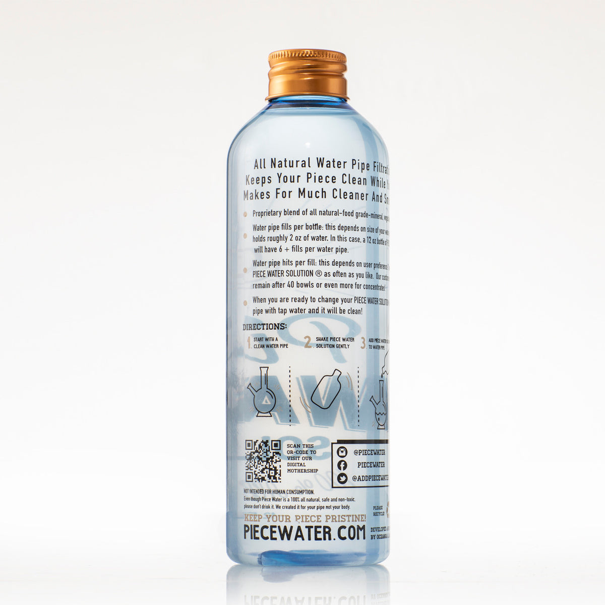 Piece Water Solution 12 oz (1 bottle) by Piece Water – Art Dogs Glass Shop