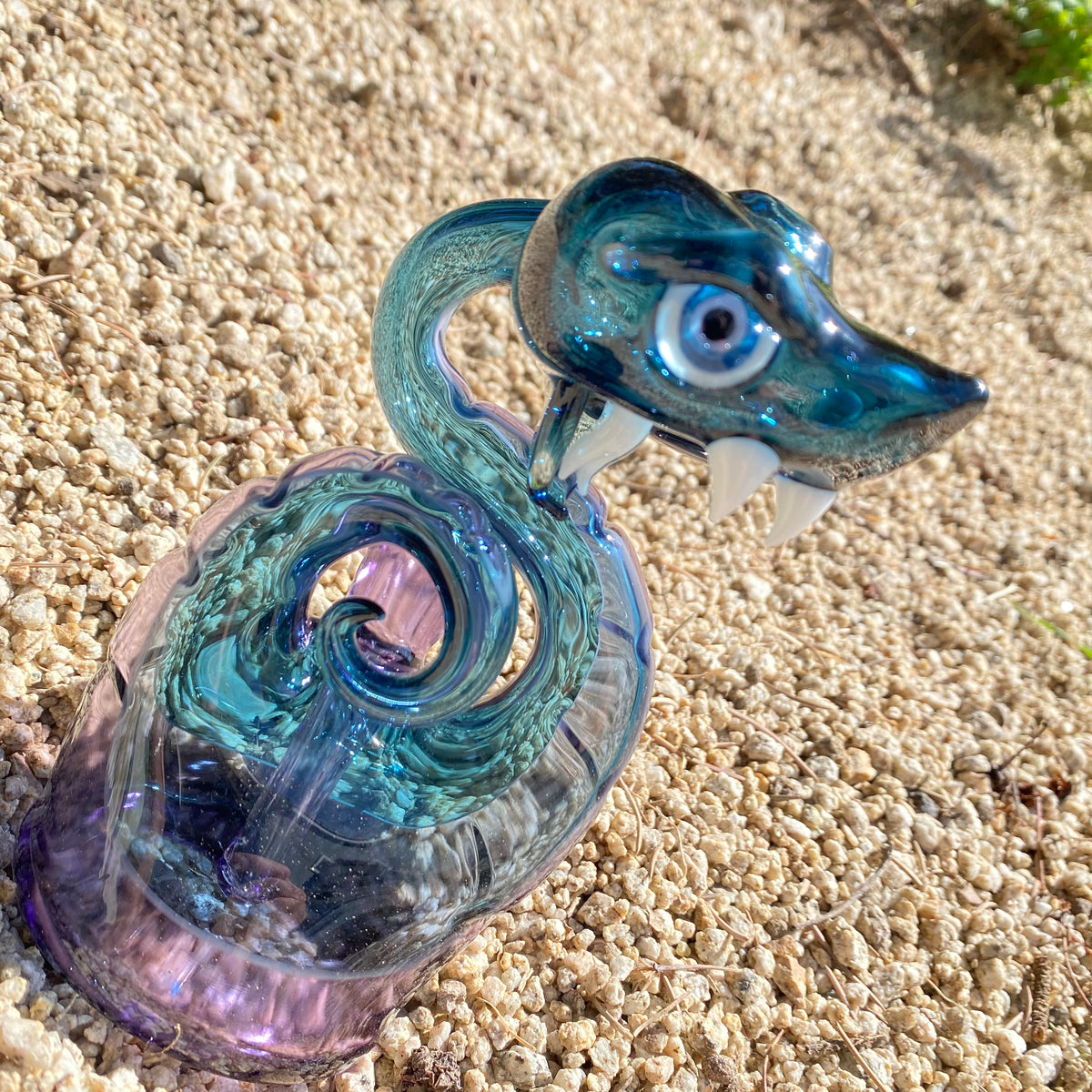 "Nightshade & Stardust" Snake Rig by Niko Cray – Art Dogs Glass Shop